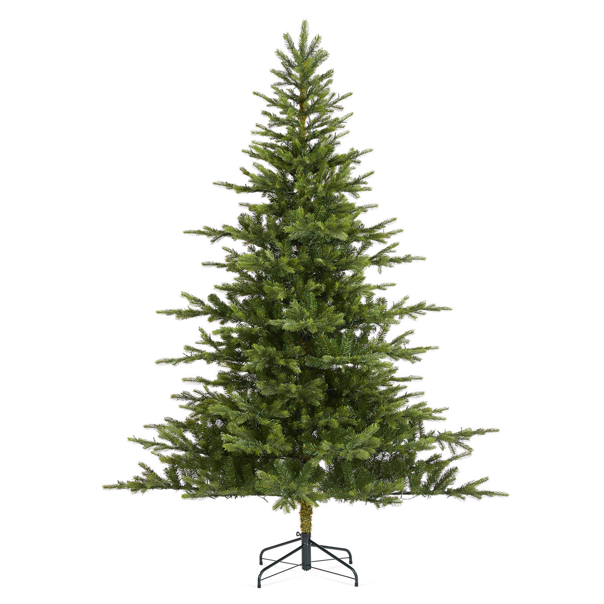 The Holiday Aisle® Vibrant Evergreen Fir Pre-Lit Green Full Fir Artificial Christmas Tree with ...